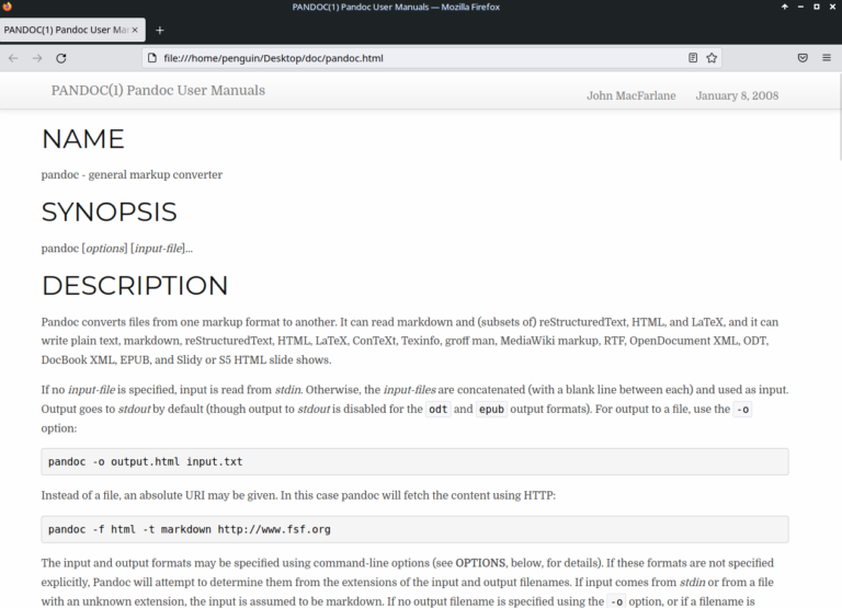 Pandocを用いたMarkdownからHTMLに変換手順 | ぺんぎんや