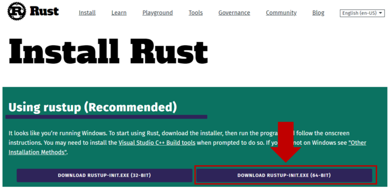 プログラミング言語Rustのインストール方法 | ぺんぎんや